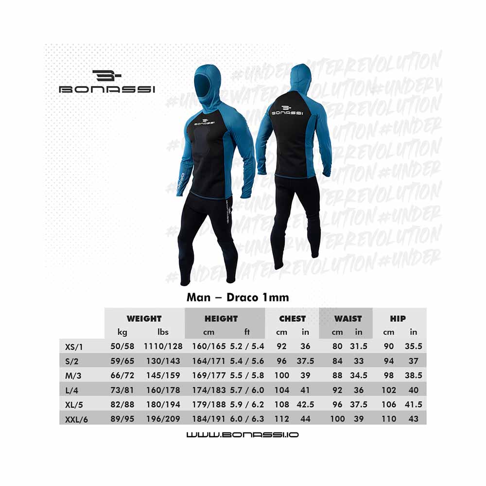 Bonassi Draco 1mm Rash Guard Top | Spearfishing Wetsuit